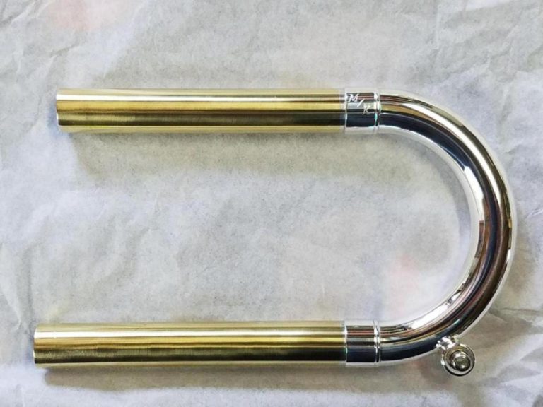 Bach BSE-ML-SIL Bb Lightweight Tuning Slide (Yellow Brass, Fully Round ...